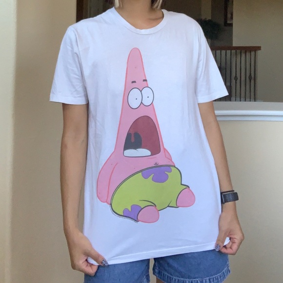 Tops | Surprised Patrick Spongebob Meme Shirt | Poshmark